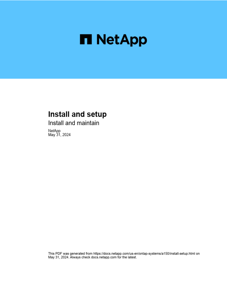 AFF_A150_Install_and_Setup | PDF