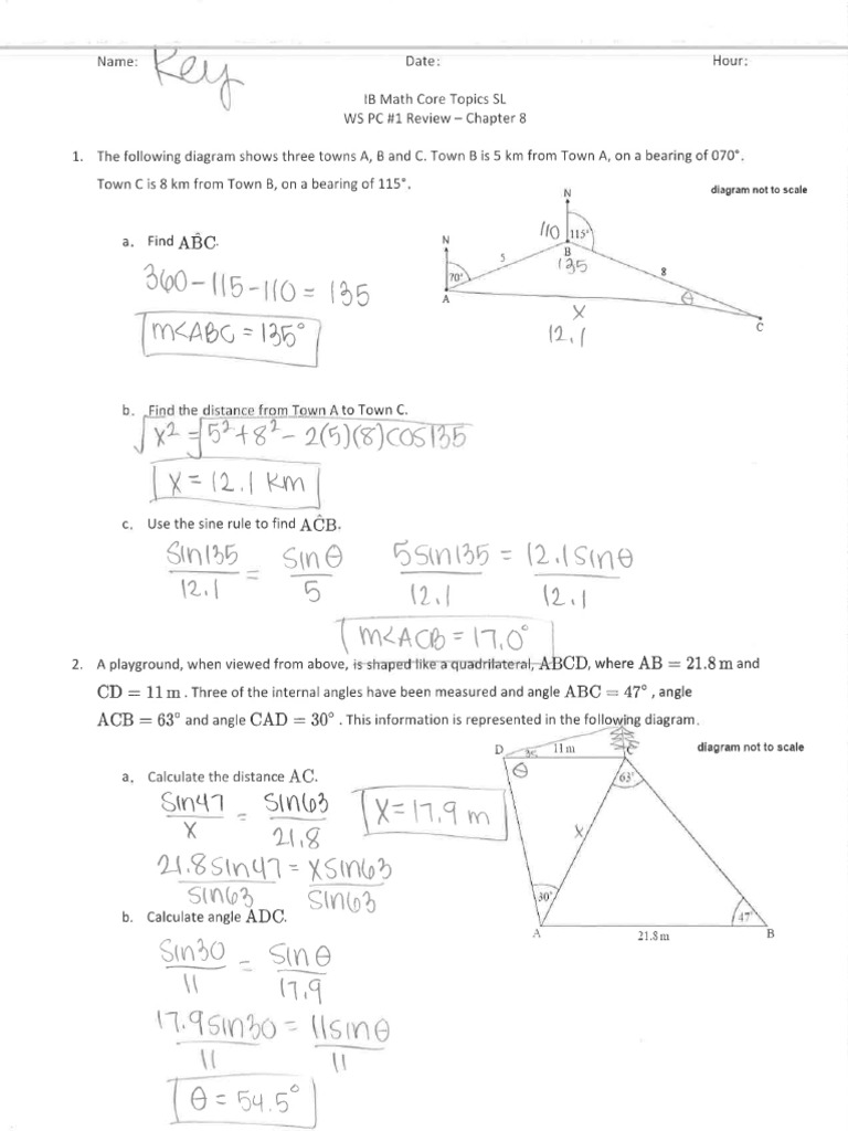 Ws PC 1 Review - Chapter 8 Key | PDF