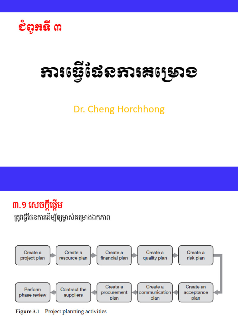 Chapter 3 Project Planning 2016 | PDF