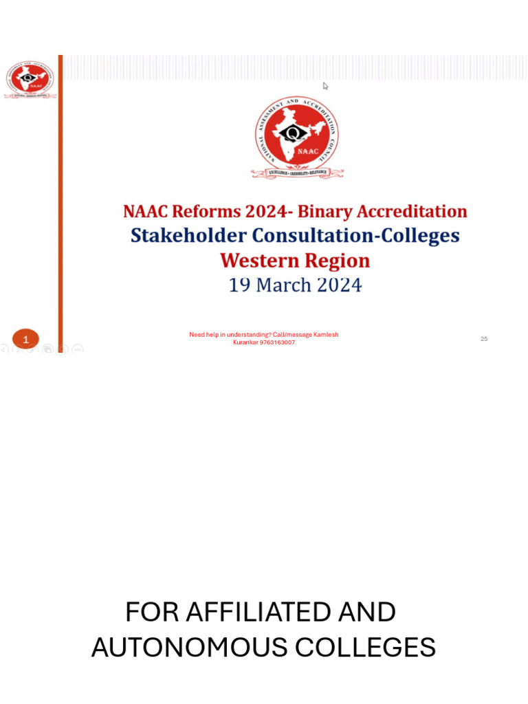 NAAC Binary Accreditation Guide | PDF