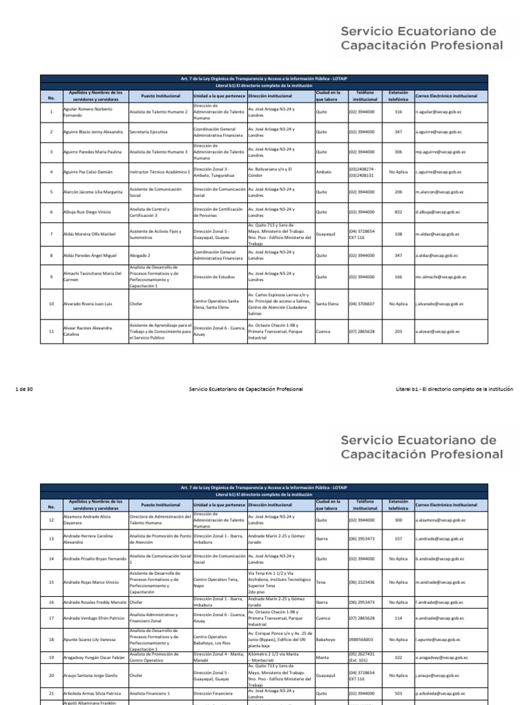 Enero-2023 Secap | PDF | Ecuador