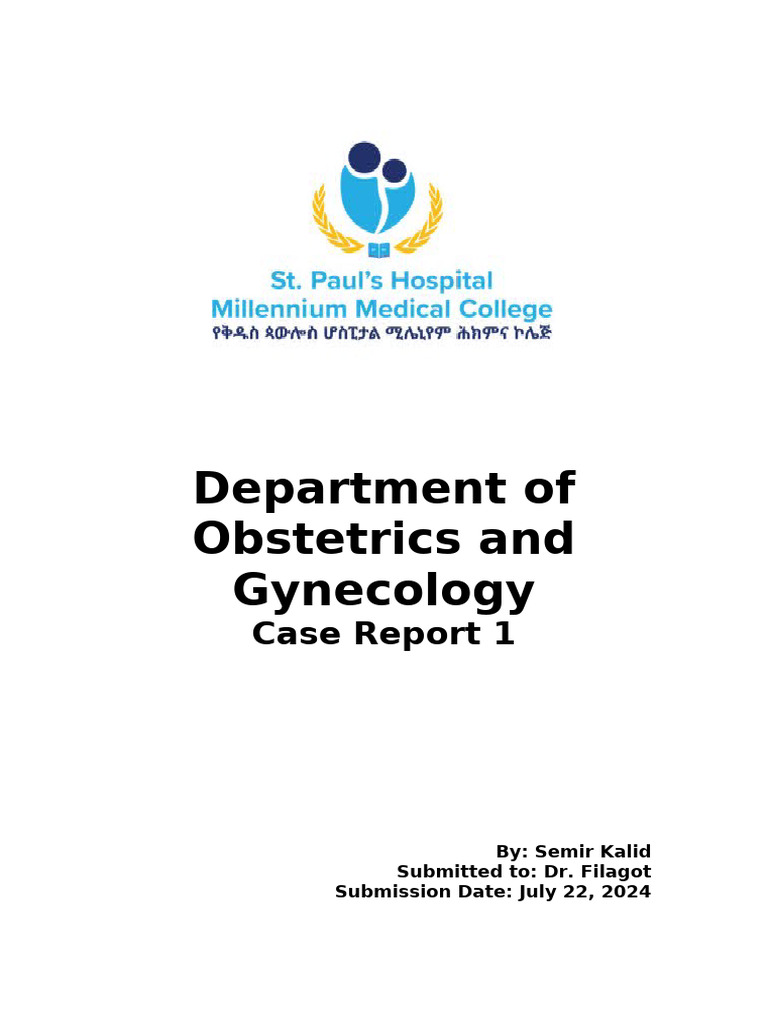 Obs Case Report 1 | PDF