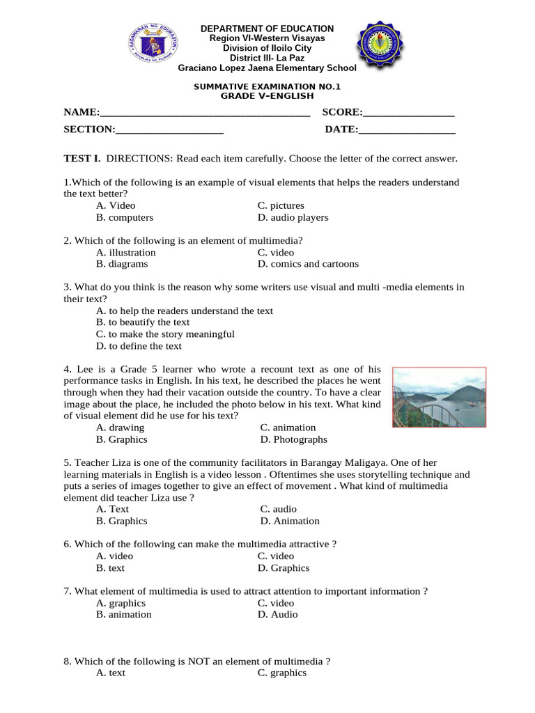 Summative 01 English | PDF