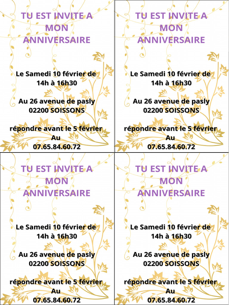 invitation aniversaire allyssa (1) | PDF