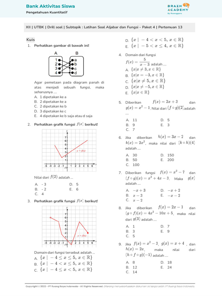 12UTBKPGK9213BS - V1 - Pertemuan 13 - Drill Soal | PDF