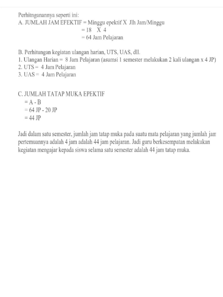 Cara Menghitung JP | PDF