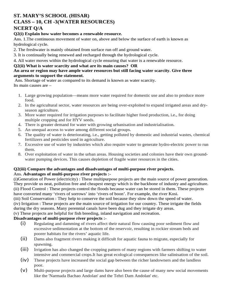 Water Resources Notes, 11 | PDF