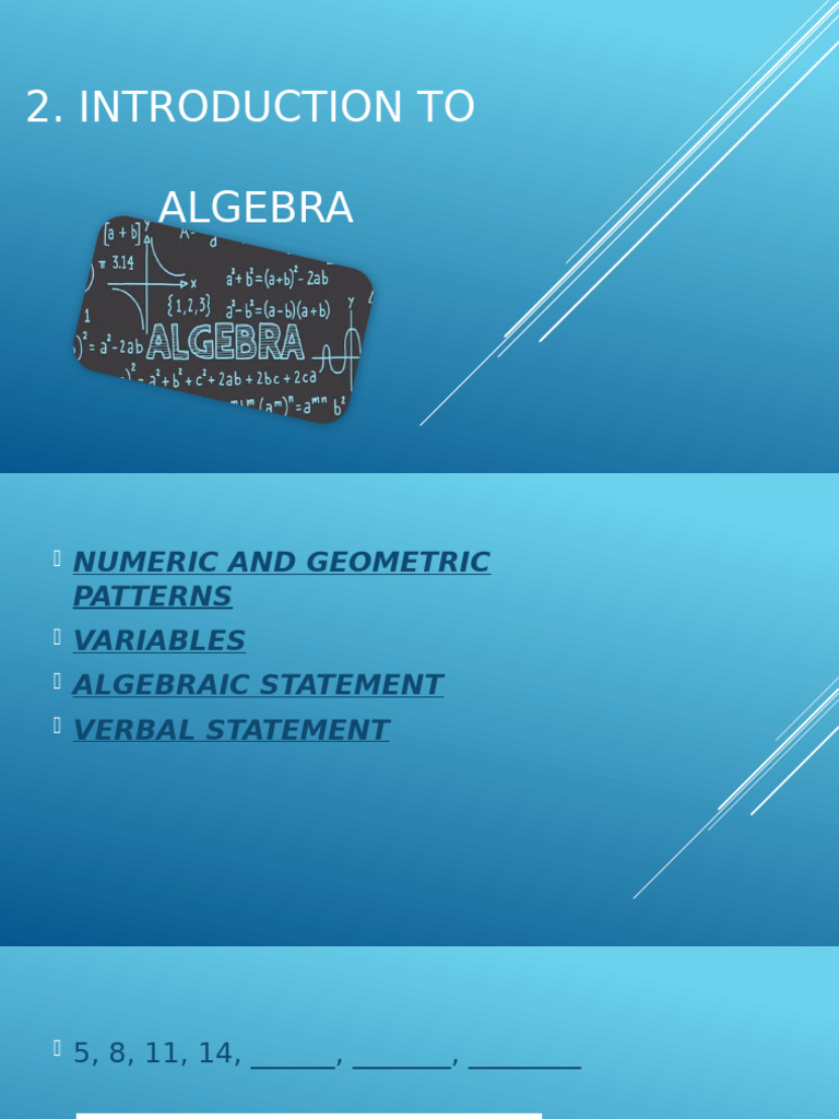 Class 6, Algebra | PDF