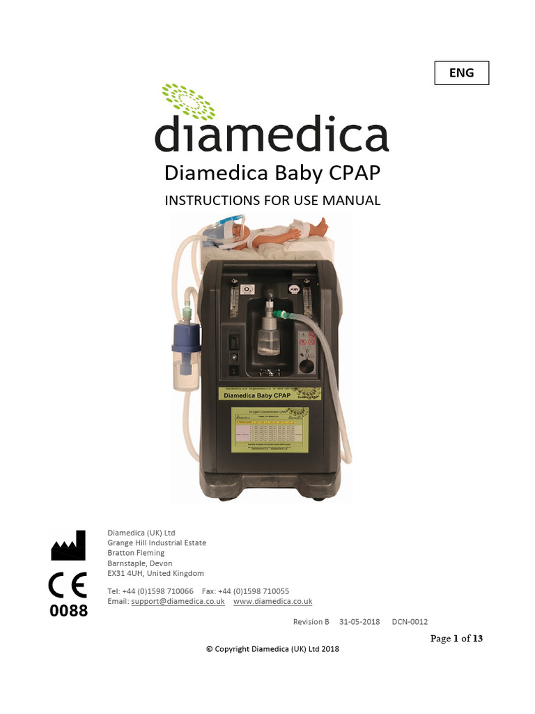 Baby Cpap Diamedica User Manual | PDF