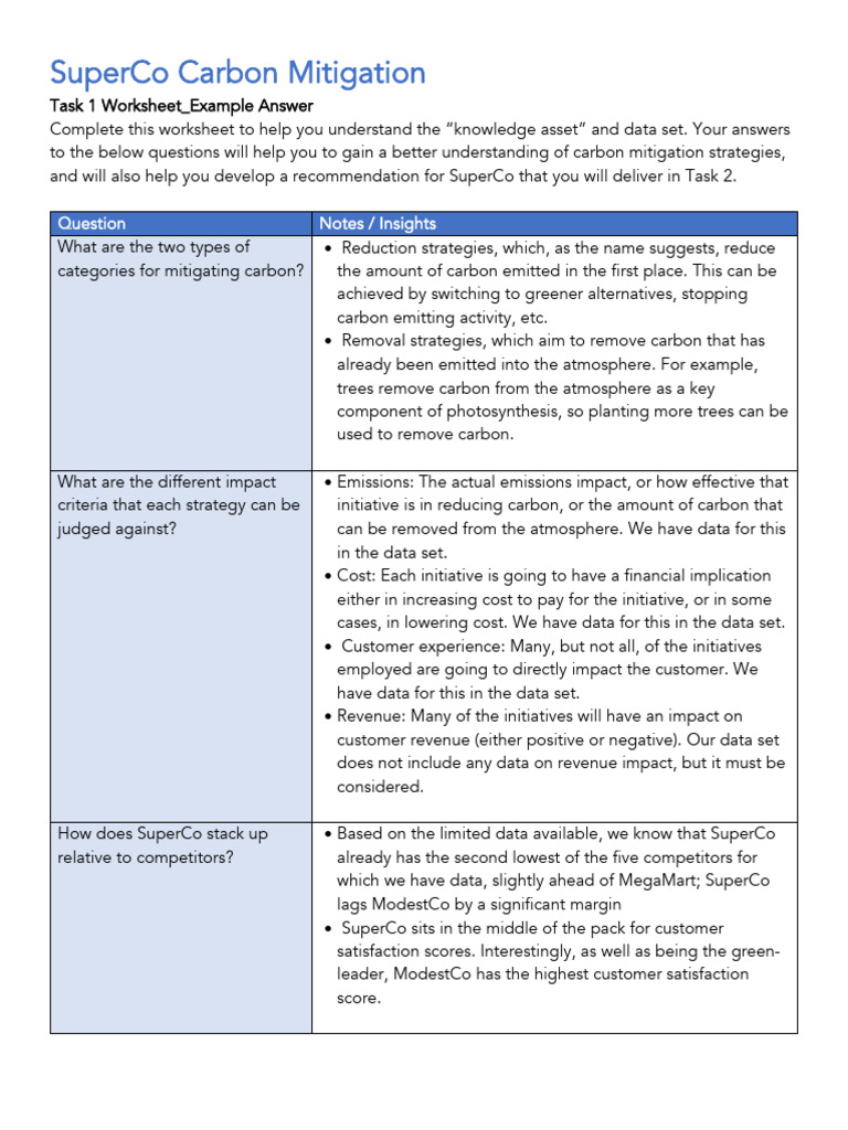 BCG - Task 1 - Example Answer | PDF