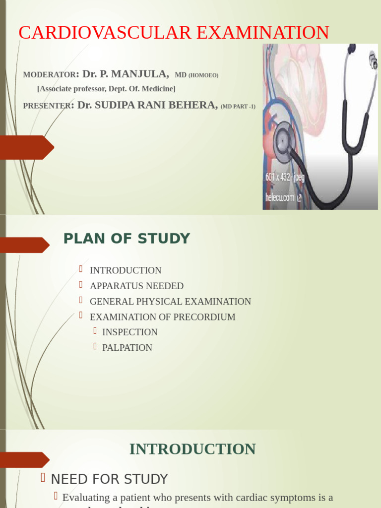 Cardiovascular Examination | PDF