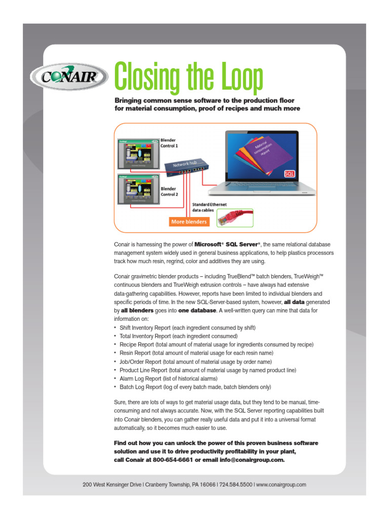 Conair Closing The Loop Blender Reporting Software | PDF | Computers ...