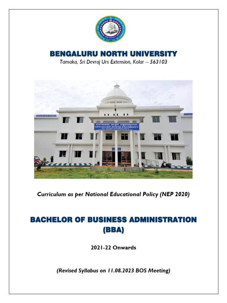 BBA NEP 2020 Syllabus Revised BNU | PDF
