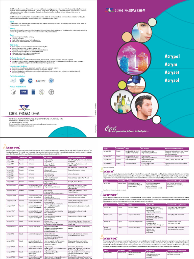 Cosmetic Product List | PDF