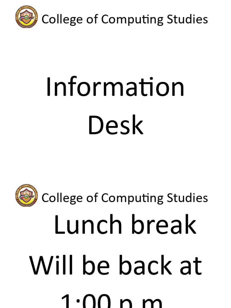 Information Desk | PDF