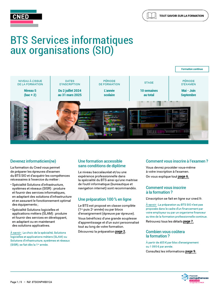 Cned Bts Sio Doc Fc24 | PDF