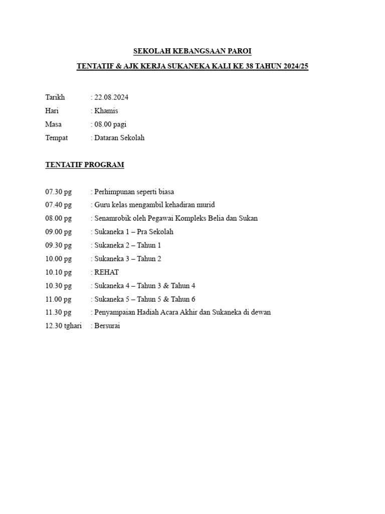 Kejohanan Sukaneka | PDF