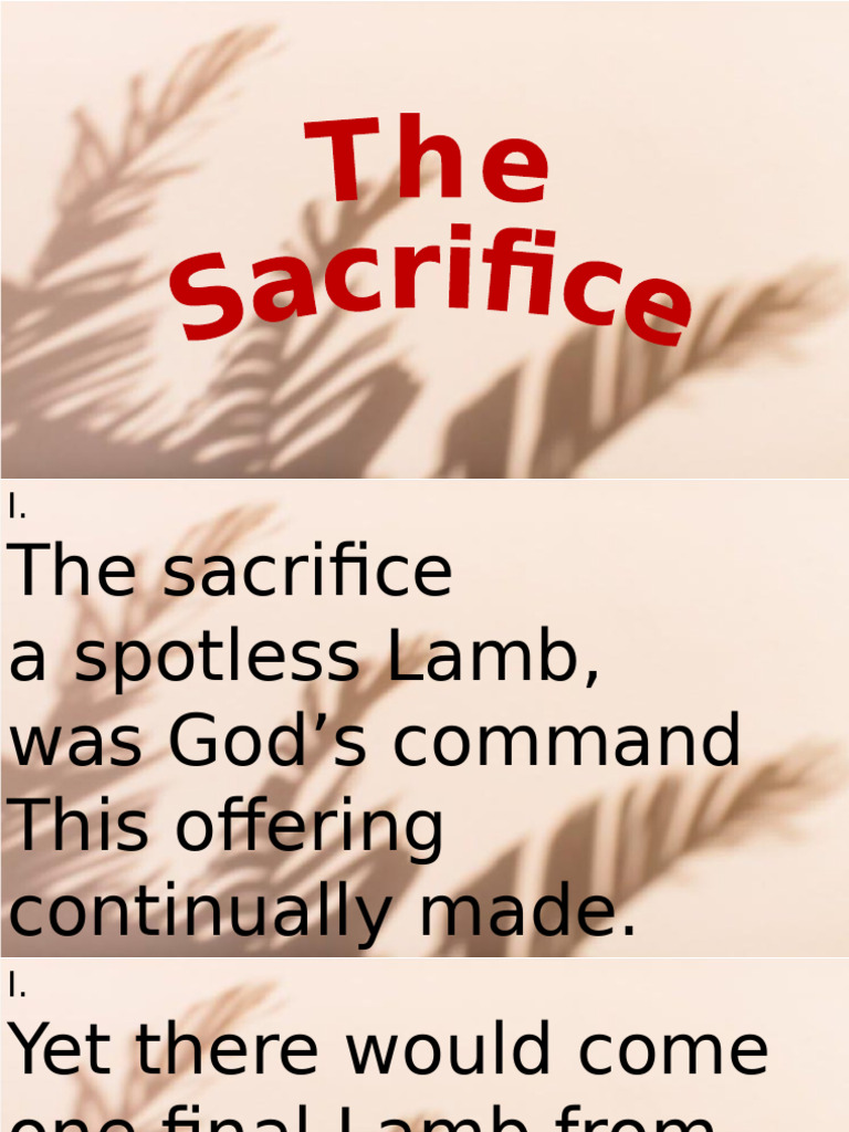 The Sacrifice | PDF