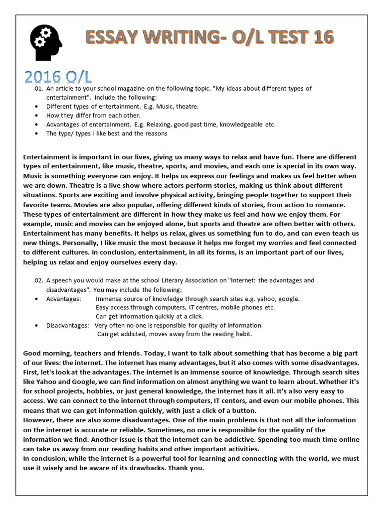 Essay Writing Grade 11 | PDF