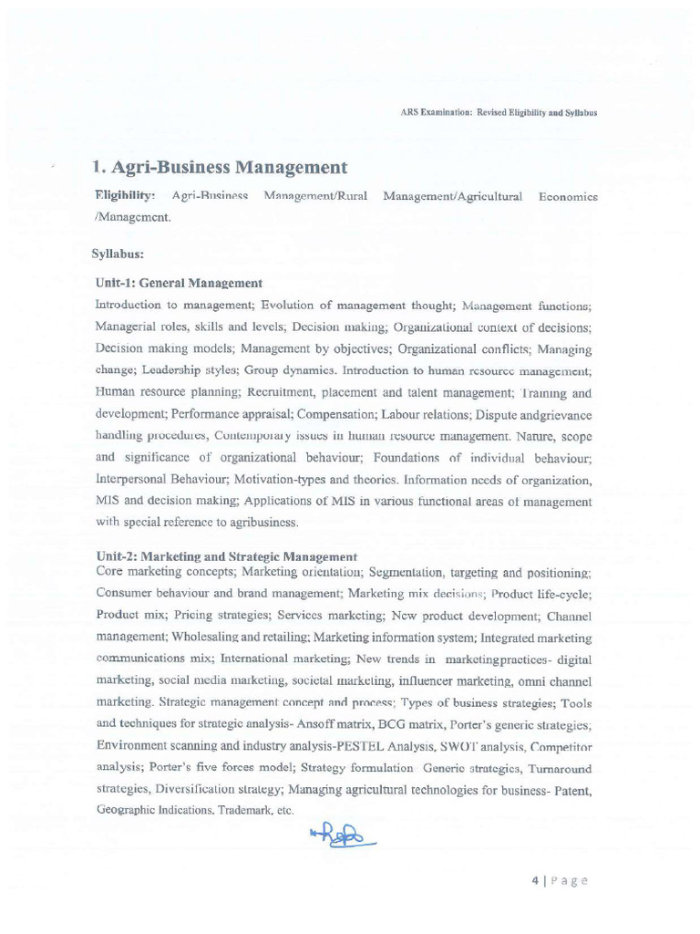 ARS Syllabus | PDF
