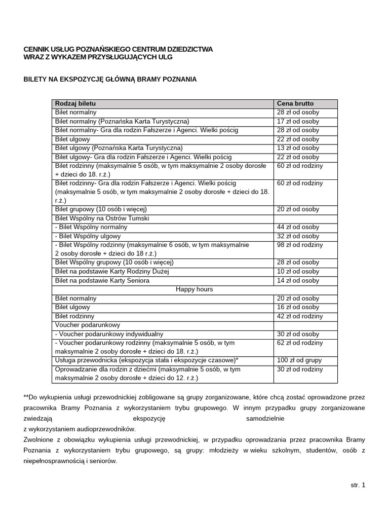 Cennik PCD Z Zajeciami Dla Szkol Specjalnych Luty 2024 - 2 | PDF