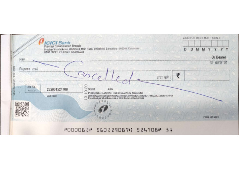 Cancelled Cheque | PDF