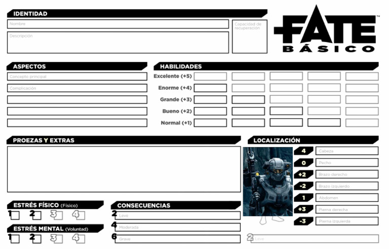 Hoja de Personaje FATE | PDF