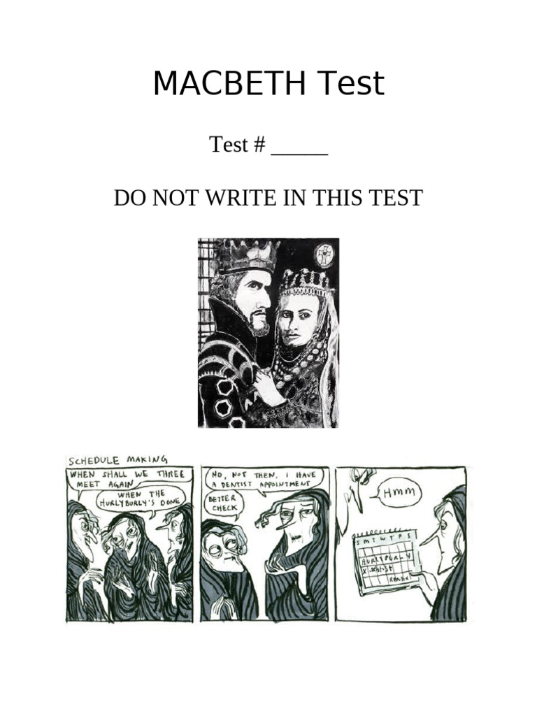 Macbeth Final Test | PDF