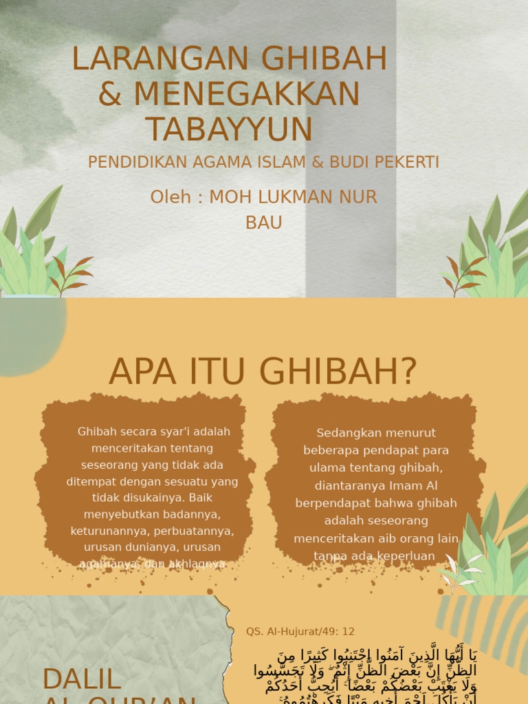 Menghidari Ghibah | PDF