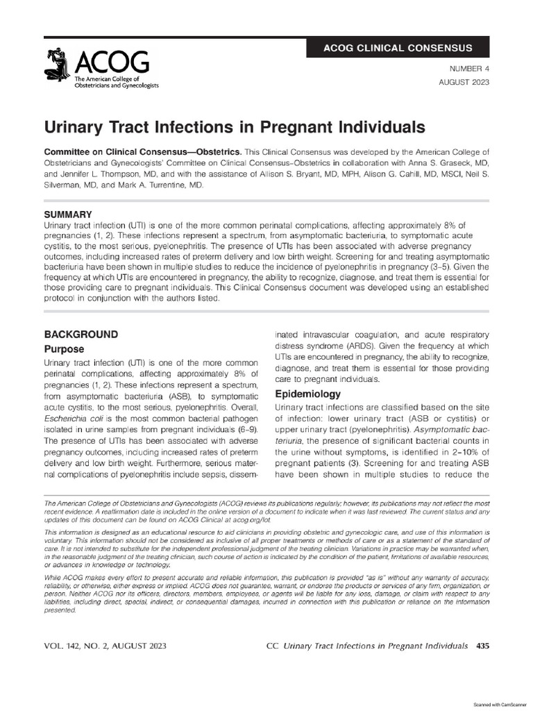 Infec Urinaria Embarazo | PDF