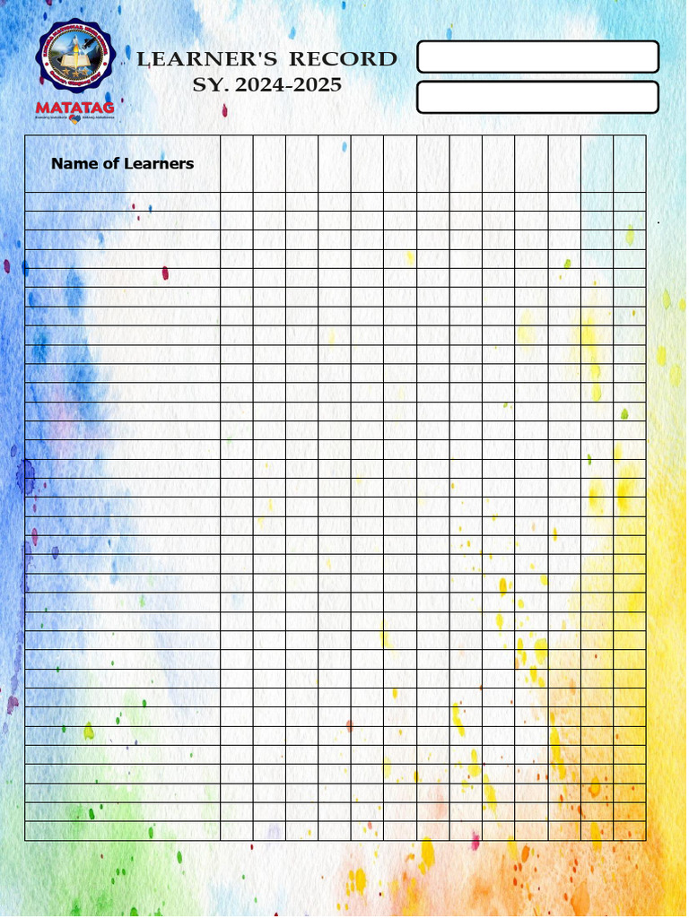 Learners Individual Record | PDF