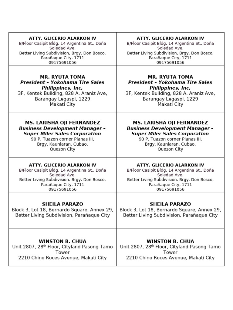 Envelope Lay-Out (LBC) | PDF