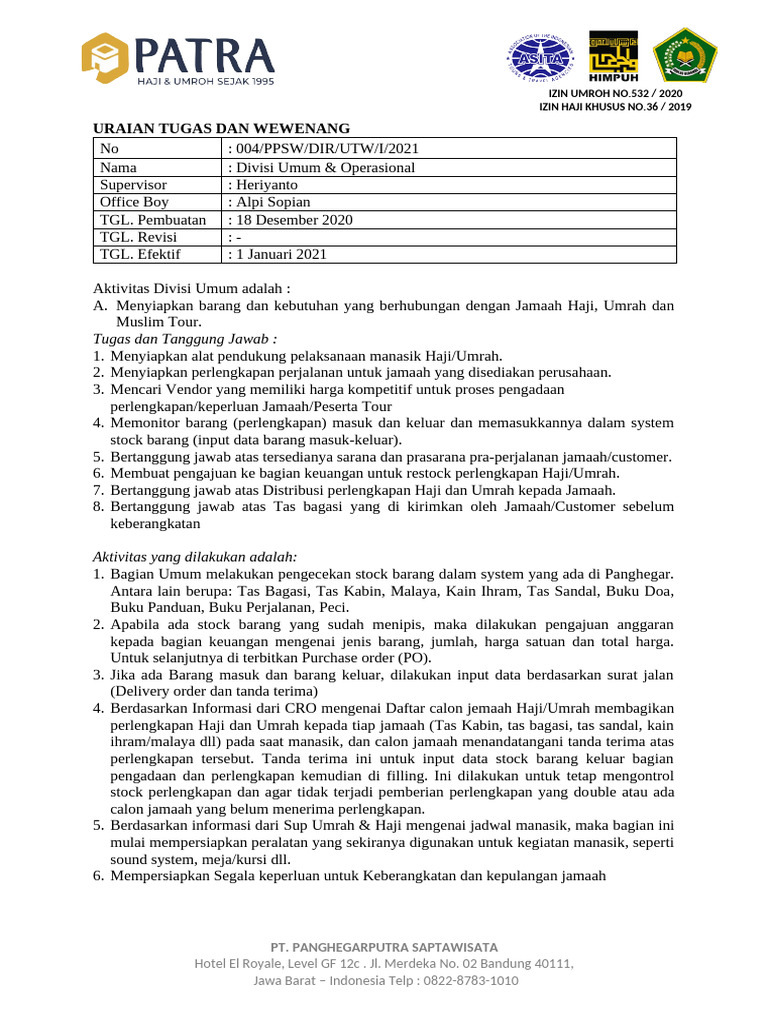 UTW Divisi Umum Ok | PDF