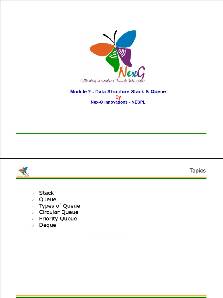 Module 2 - Data Structure Stack & Queue | PDF Module 2 - Data Structure Stack & Queue | PDF