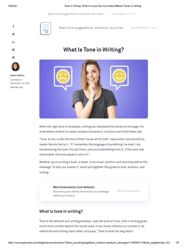 Tone in Writing - What It Is and How To Create Different Tones in ...