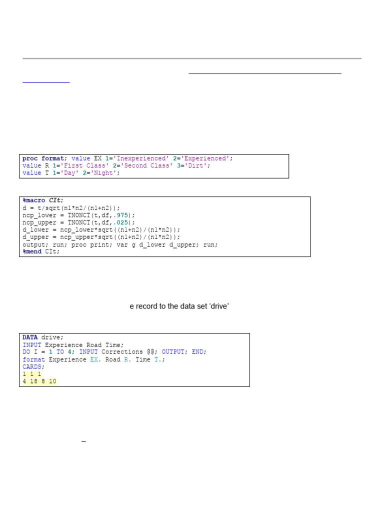 ANOVA3&SAS Output | PDF