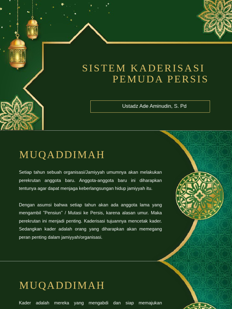 Sistem Kaderisasi Pemuda Persis | PDF | Karier & Perkembangan | Bisnis