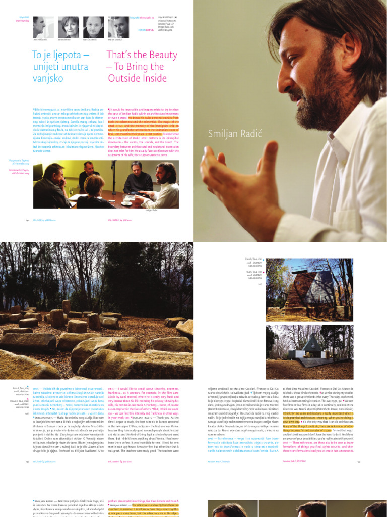 Oris.63 Smiljan - Radic Interview | PDF