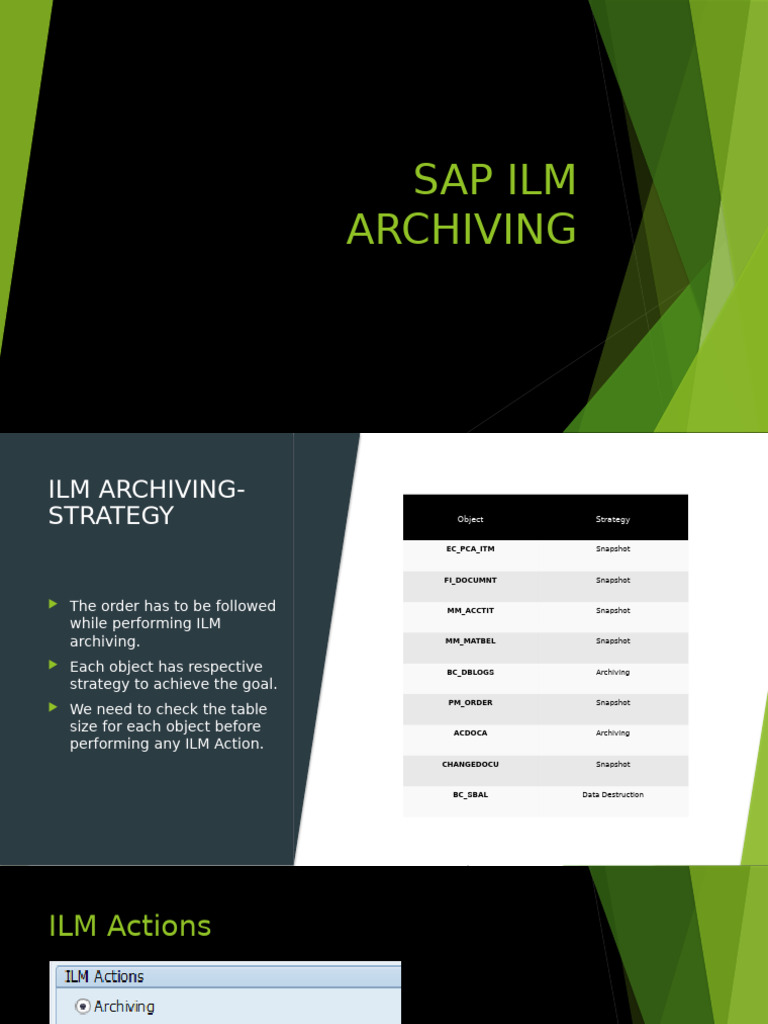 Sap Ilm Archiving | PDF