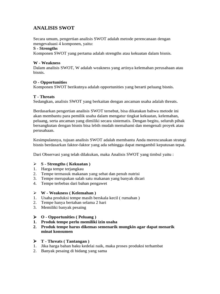 Analisis Swot Kwu | PDF