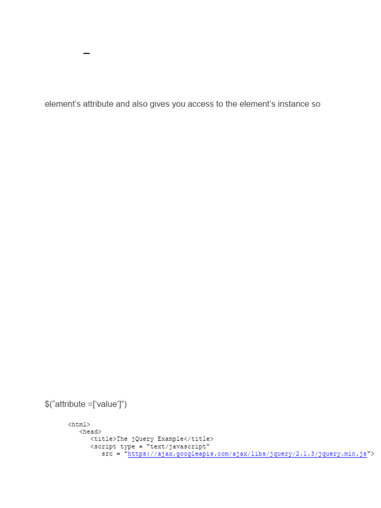 Jquery Attributes | PDF