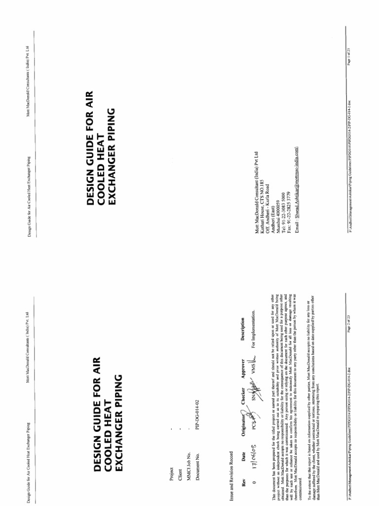 PIP-DG-014-2 - Air Cooled Heat Exchanger | PDF