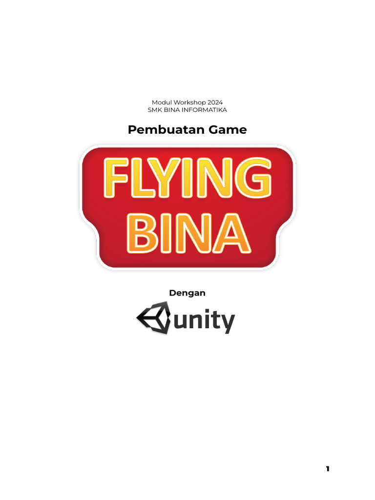 Workshop Pembuatan Game Flying Bina Dengan Unity | PDF