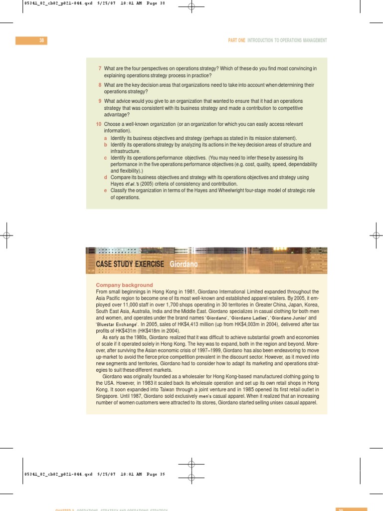 Giodano Case Studies | PDF | Retail | Strategic Management