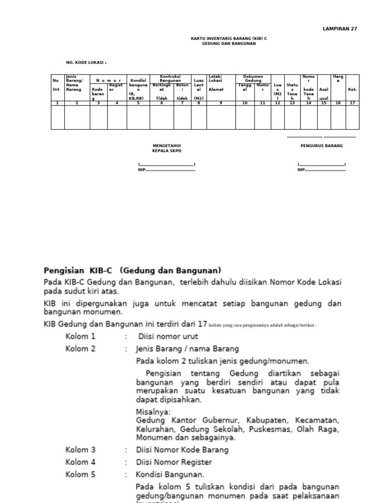 KIB C - Gedung Dan Bangunan | PDF