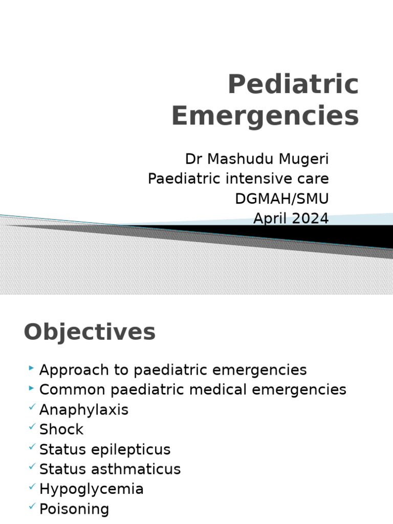 Paediatric Emergencies - PPTX Compressed | PDF