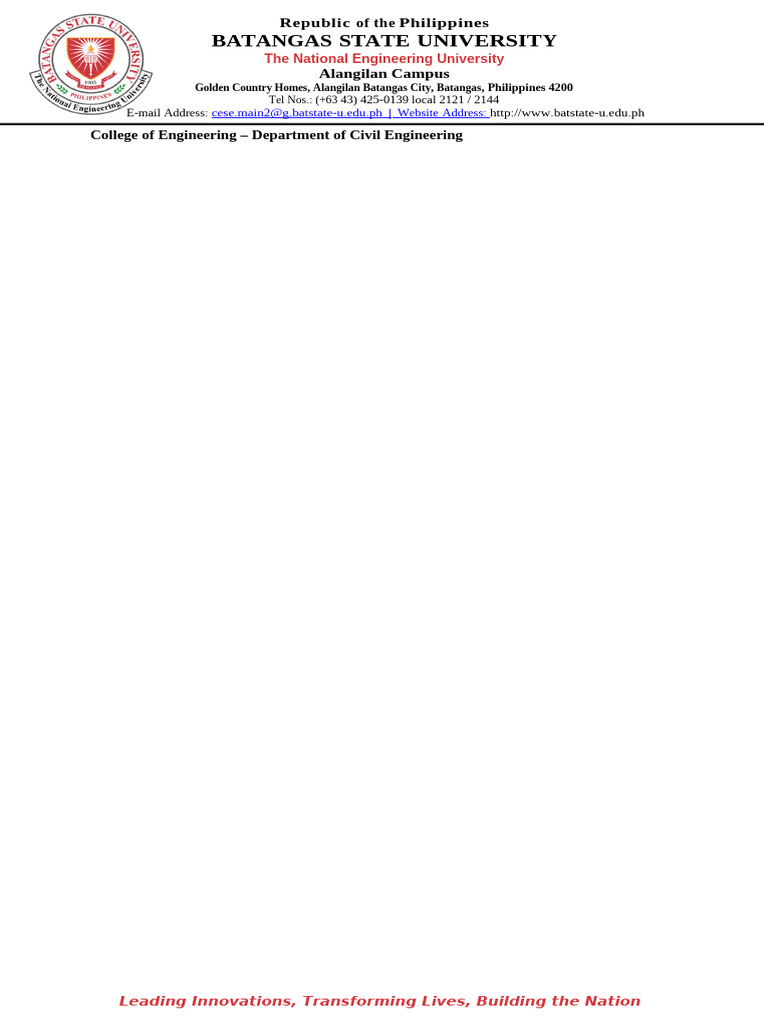 Bsu Header & Footer Template | PDF