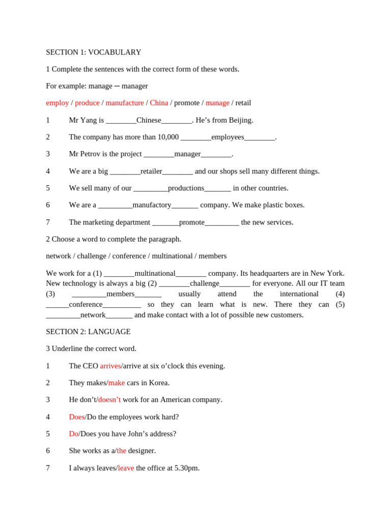 Exercise Unit 3 | PDF