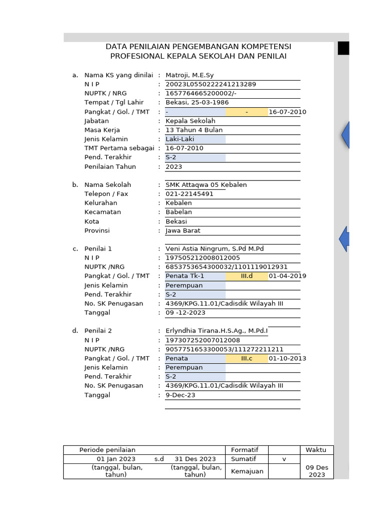 Instrumen PPKS SMK Tahun 2023 Revisi | PDF
