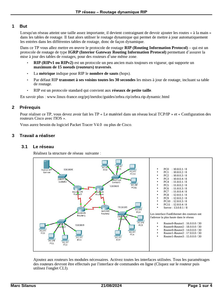 TP Packet Tracer3 - Correction | PDF